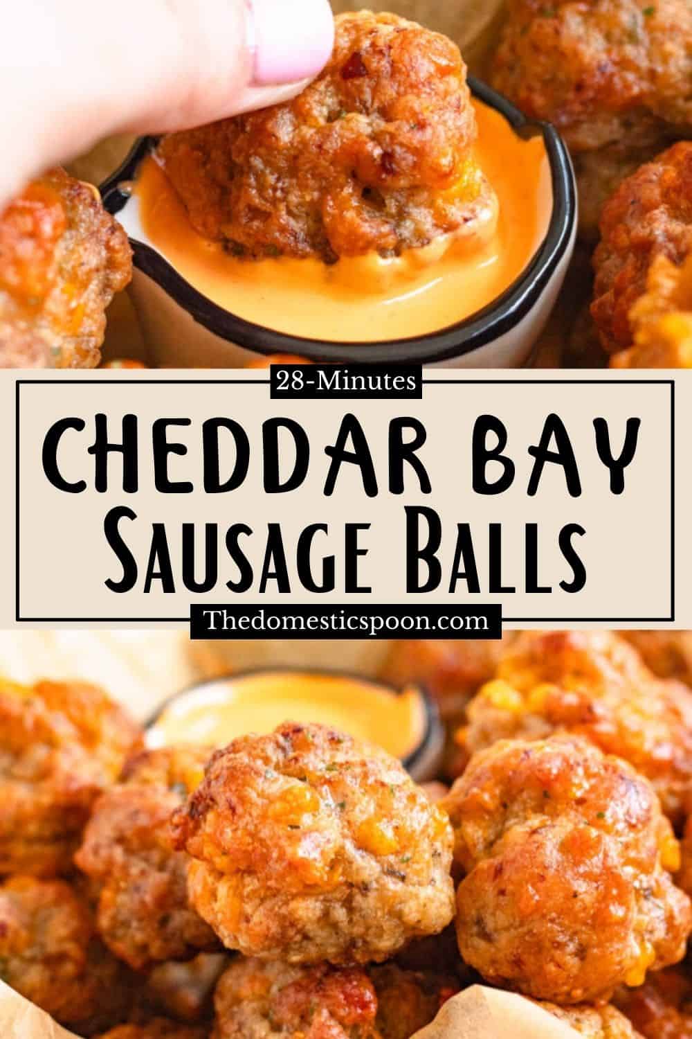 Cheddar Bay Sausage Balls - The Domestic Spoon