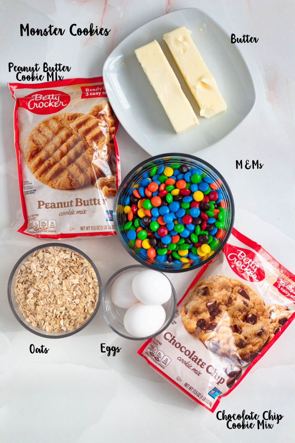 Soft and Chewy Monster Cookies - The Domestic Spoon