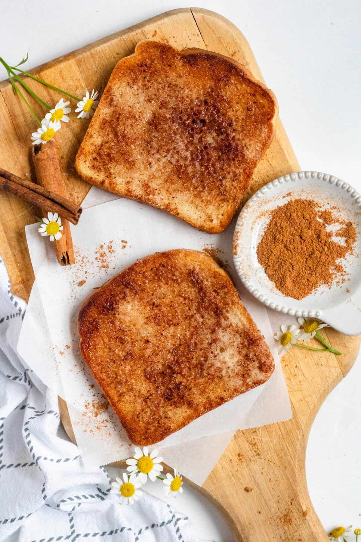 Cinnamon Sugar Toast - Perfect for a Quick Snack - The Domestic Spoon