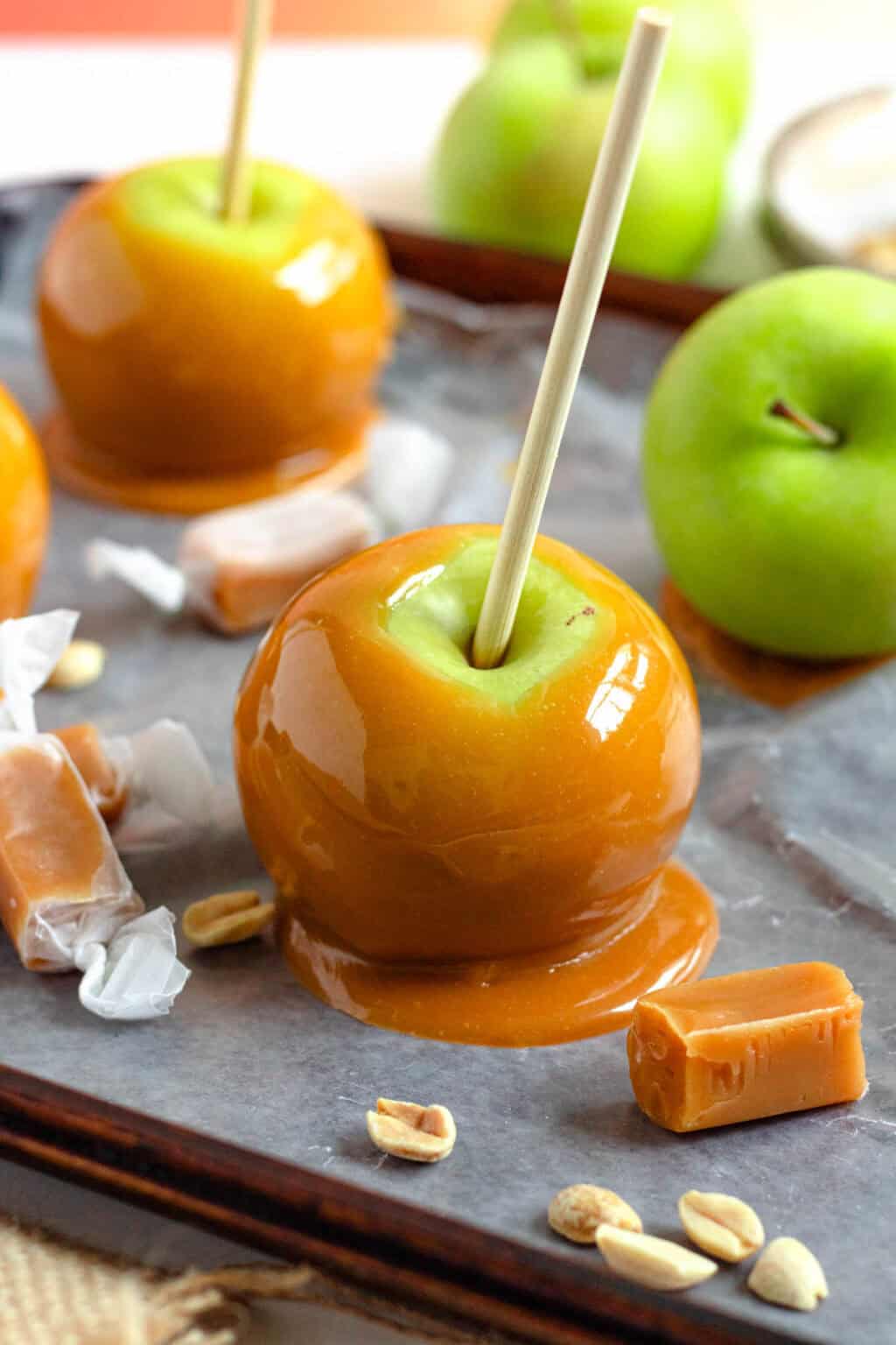 Caramel Apples Recipe - Only 2 Ingredients! - The Domestic Spoon