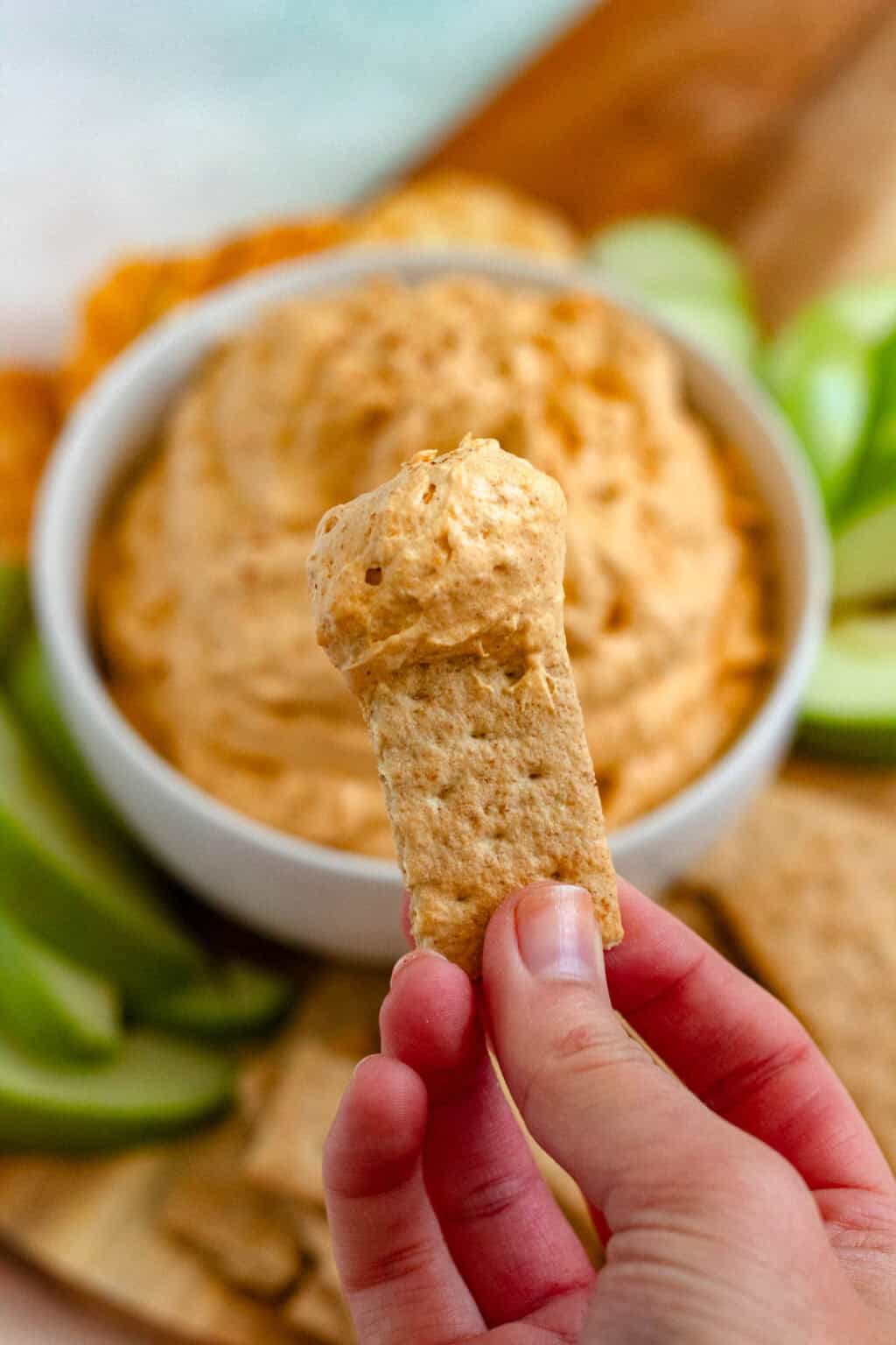 Pumpkin Dip with Cool Whip - Easy No Bake Treat!- The Domestic Spoon